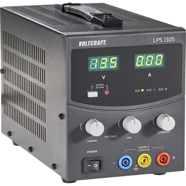 Voltcraft LPS1305 Bench PSU Single Output 0-30VDC 0-5A 150W | Rapid Online