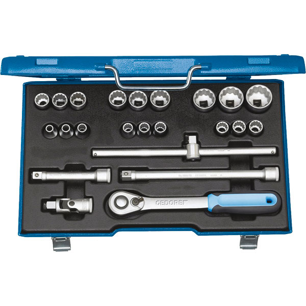 Gedore 2545845 D 19 EMU-20 Socket Set 1/2" 23pc | Rapid Electronics