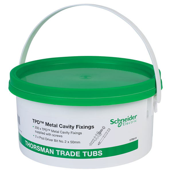 Schneider Electric 1776111 Trade Tub 200 Cavity Fixings and Screws (Tub ...