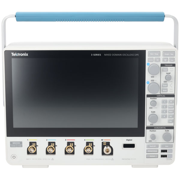 Tektronix MDO34 3-BW-100 Mixed Domain Oscilloscope 4x 100MHz Channels | Rapid Online