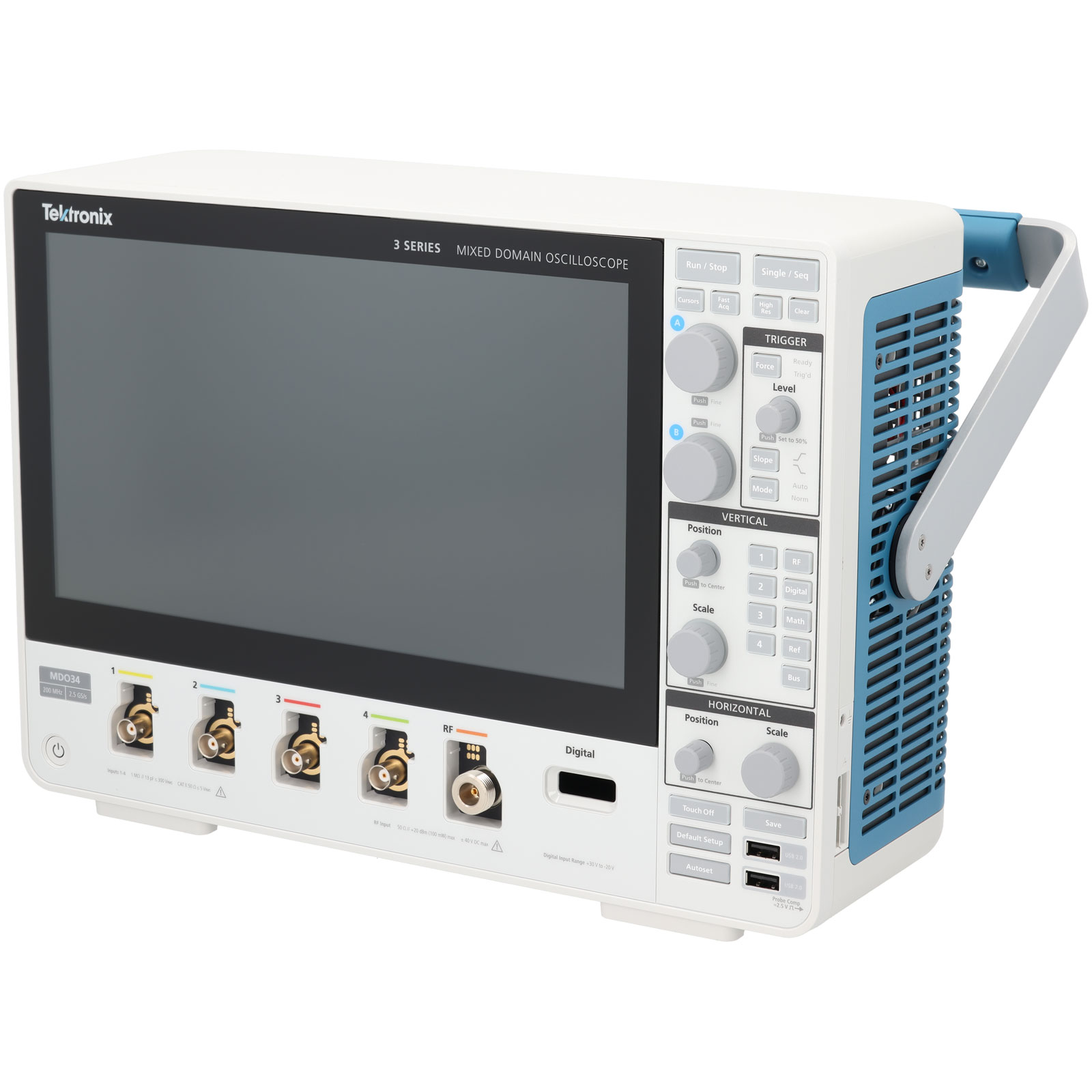 Tektronix MDO34 3-BW-200 Mixed Domain Oscilloscope 4x 200MHz Channels | Rapid Online