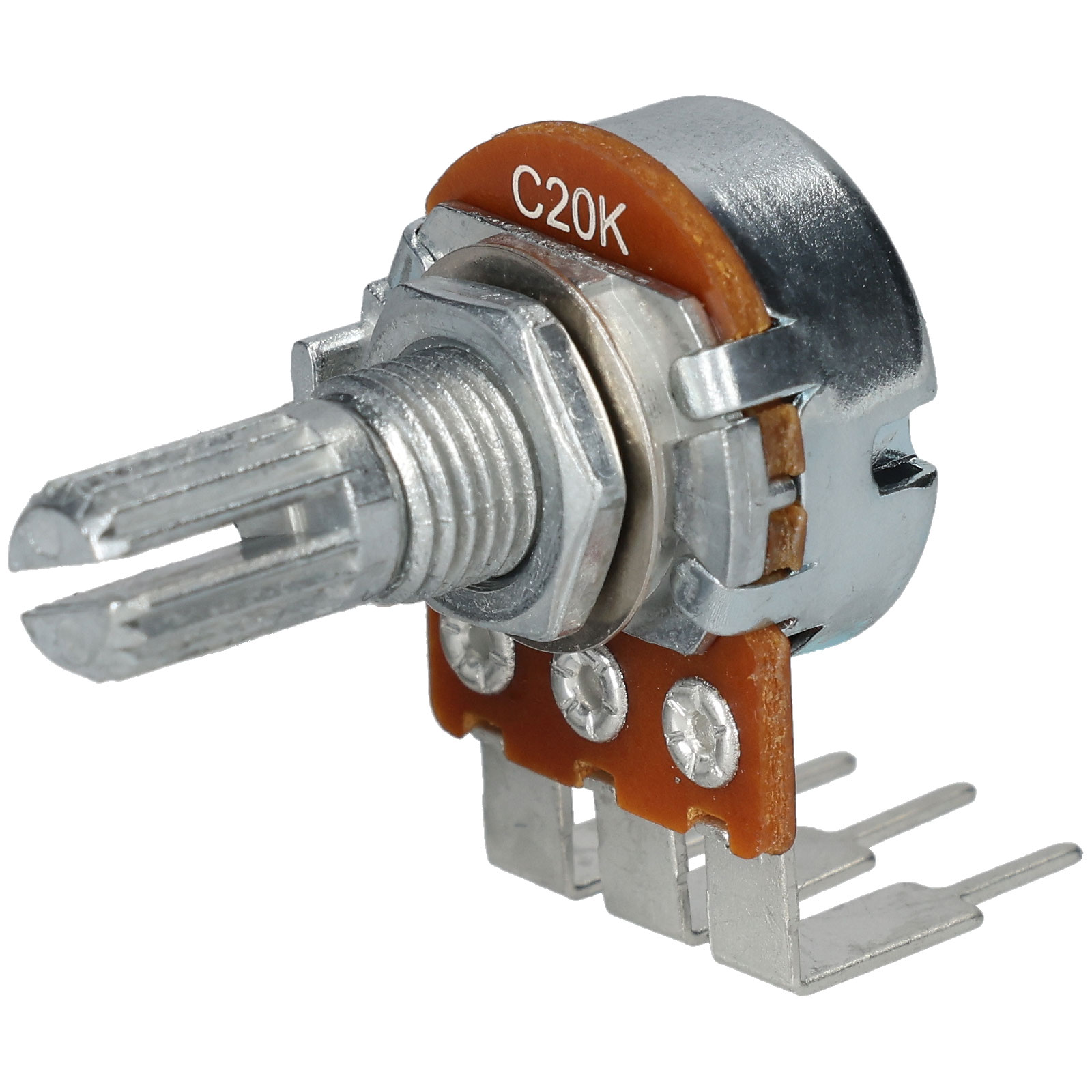 Taiwan Alpha RV16AF-41-17K-C20K-3 20K Rev-Log 16mm Metal PC mount ...