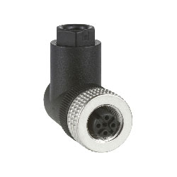 Telemecanique XZCC12FCM40B Female M12 4-pin Elbowed Connector PG7 Cable ...