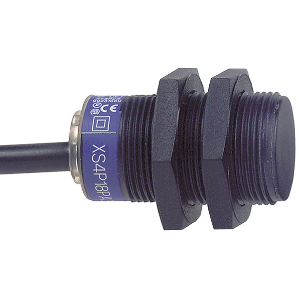 Telemecanique XS4P18PA340 8mm M18 2M Cable PPS Inductive Proximity Sensor | Rapid Electronics