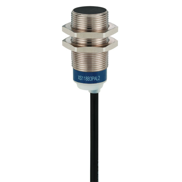 Telemecanique XS518B1MAL2 5mm M18 2M Cable Brass Inductive Proximity ...