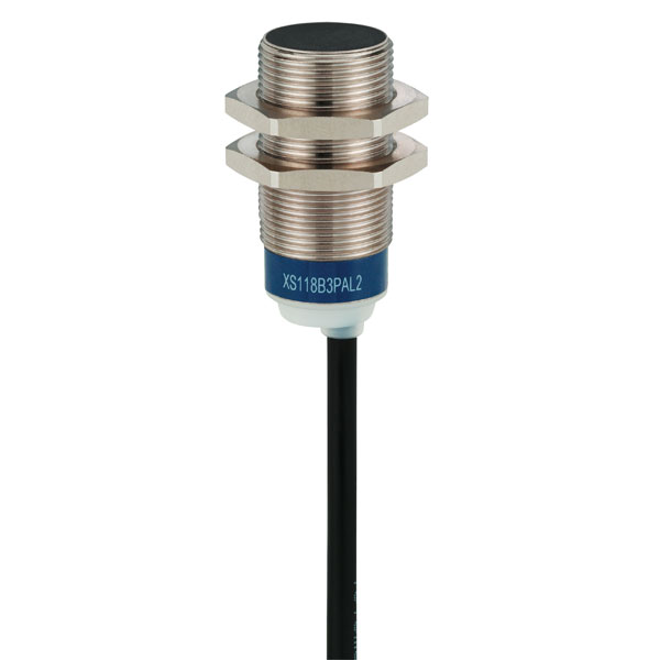 Telemecanique XS618B1MBL2 8mm M18 2M Cable Brass Inductive Proximity Sensor | Rapid Online