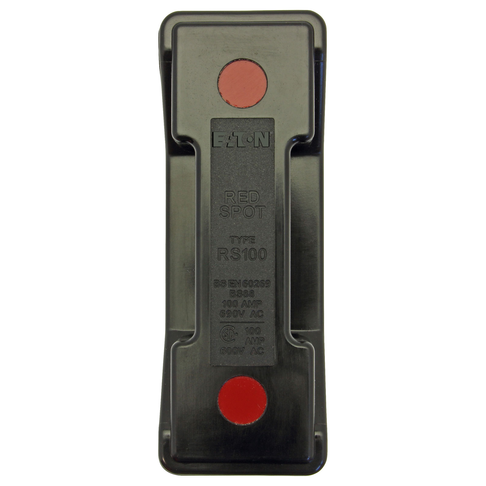 Bussmann RS100P 100A Back Stud Black Red Spot Fuse Holder | Rapid ...