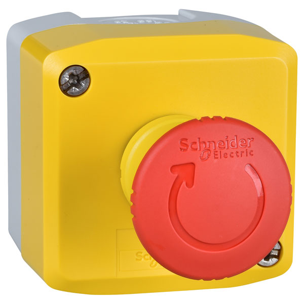 Schneider XALK178E NC/NO Red Mushroom E-Stop Switch | Rapid Electronics