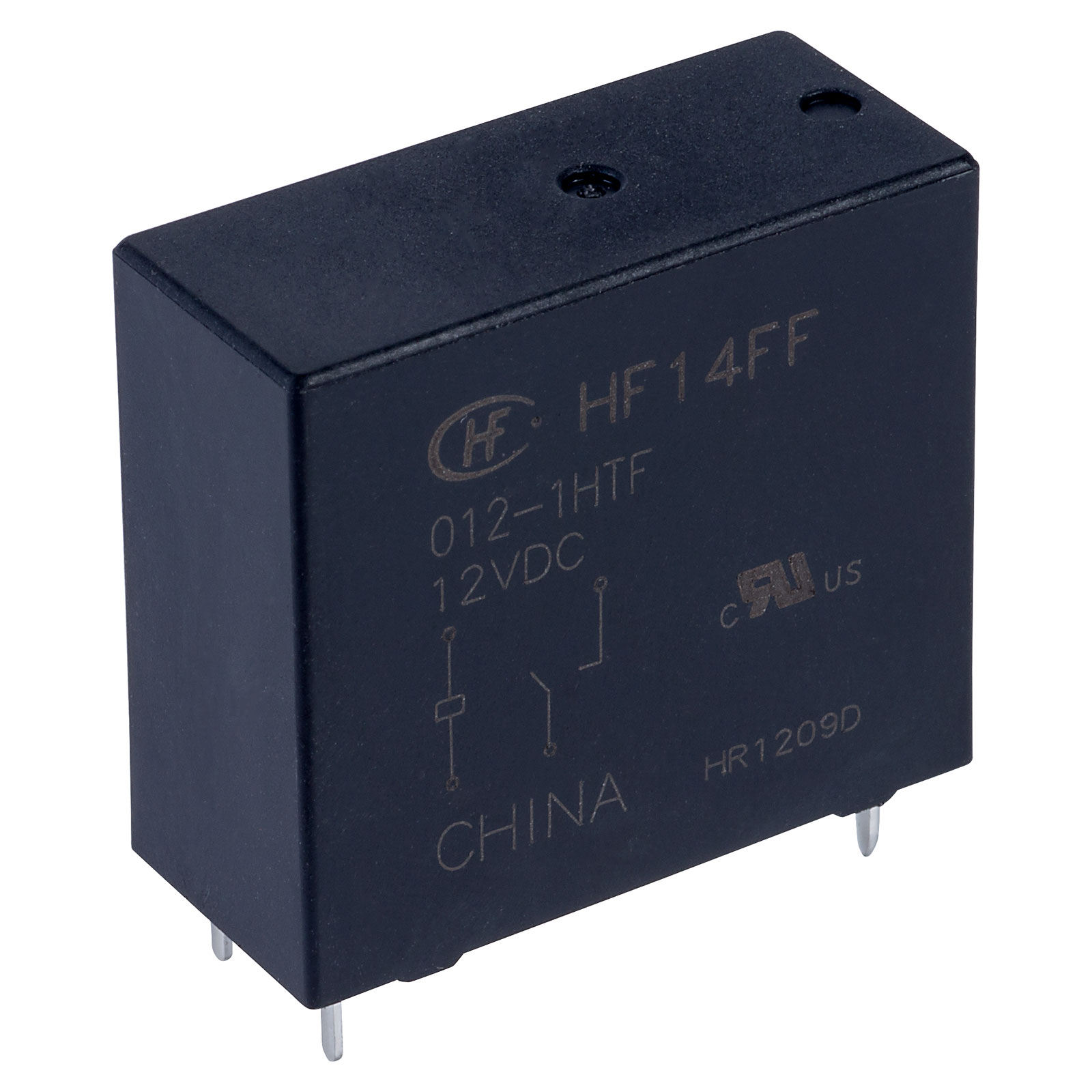 Hongfa HF14FF/012-1HTF PCB Relay 12VDC SPST-NO 10A | Rapid Electronics