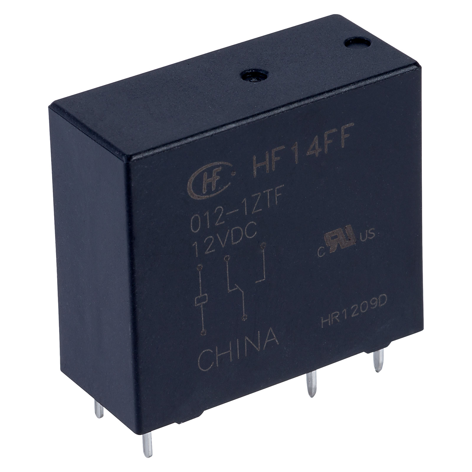 Hongfa HF14FF/012-1ZTF PCB Relay 12VDC SPDT 10A | Rapid Electronics