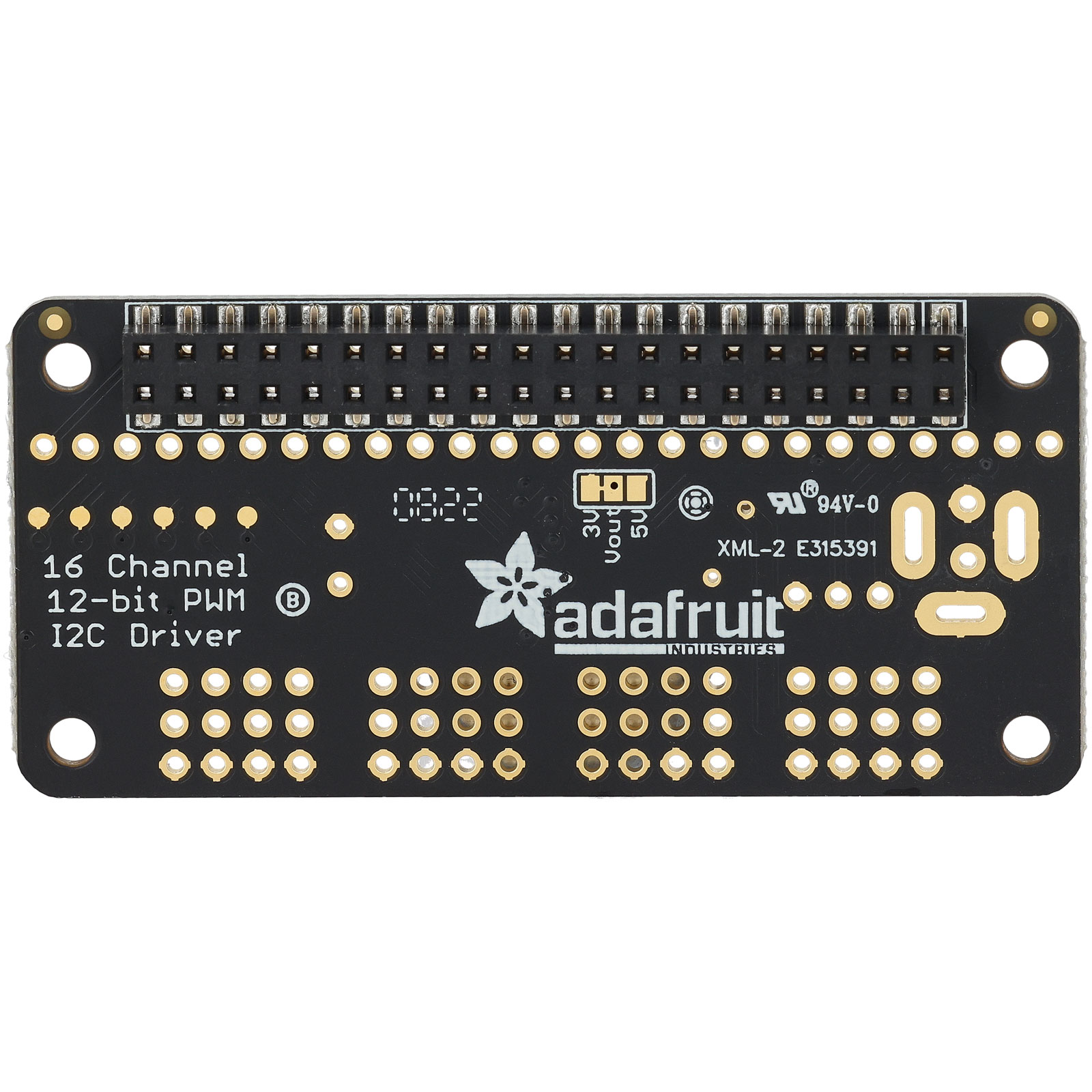 Adafruit ADA3416 16-Channel PWM/Servo HAT & Bonnet for Raspberry Pi | Rapid Online