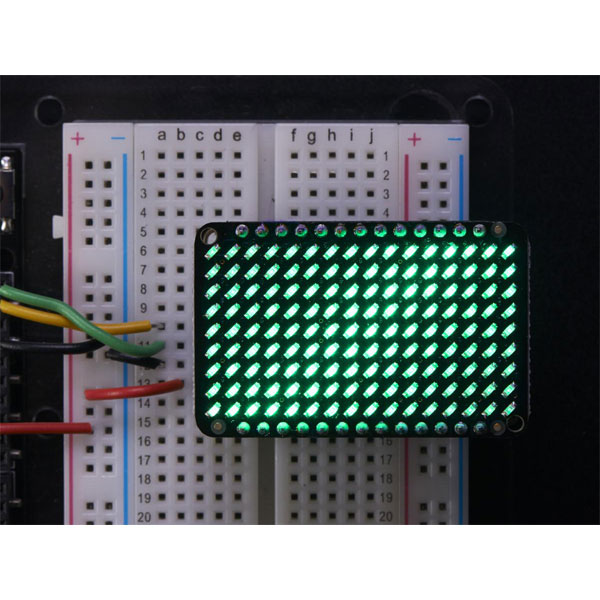 Adafruit 2972 Charlieplexed LED Matrix Green 16x9 | Rapid Online