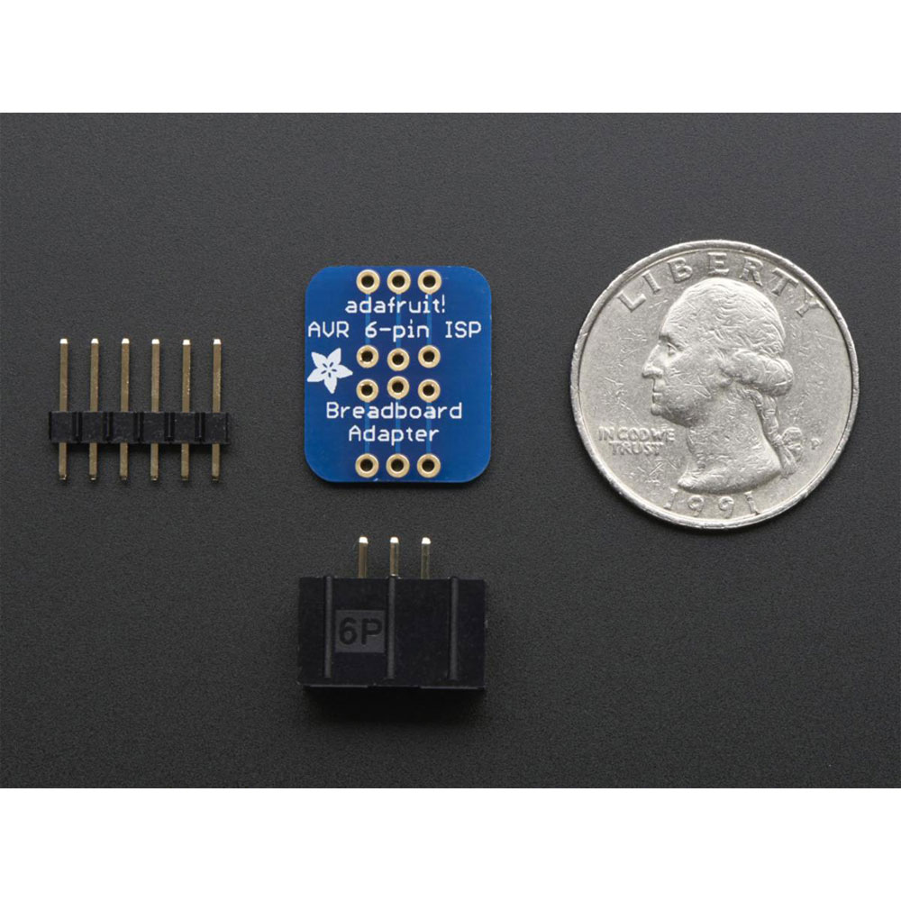 Adafruit 1465 6-pin AVR ICSP Breadboard Adapter Mini Kit | Rapid Online