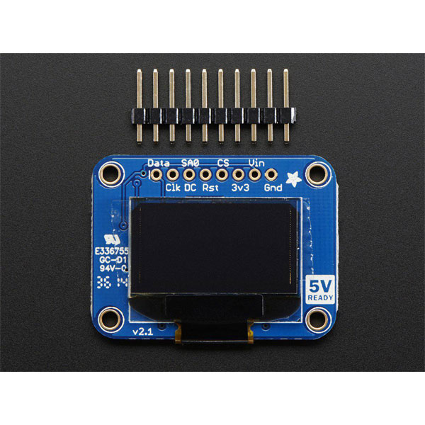 Adafruit 326 Monochrome 0.96" 128x64 OLED graphic display | Rapid Online