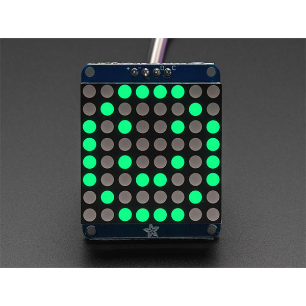 Adafruit 1632 Small 1.2" 8x8 Round LED Matrix with I2C Backpack Pure ...