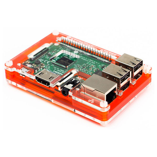 Pimoroni PIM165 Pibow 3 Coupé Tangerine Case for Raspberry Pi (Pi 2 & 3 ...