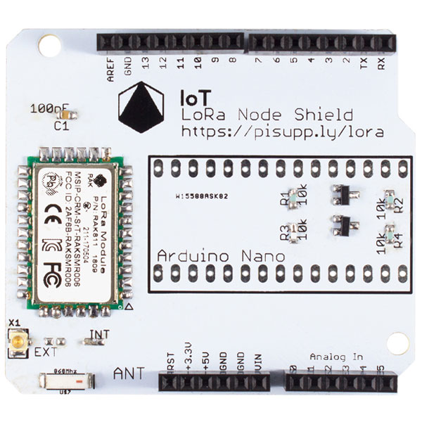 Iot Lora Node Shield 868mhz915mhz Rapid Online