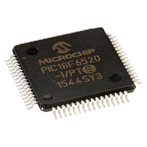 Microchip PIC18F6520-I/PT 8-bit Microcontroller 40MHz TQFP64 | Rapid Electronics