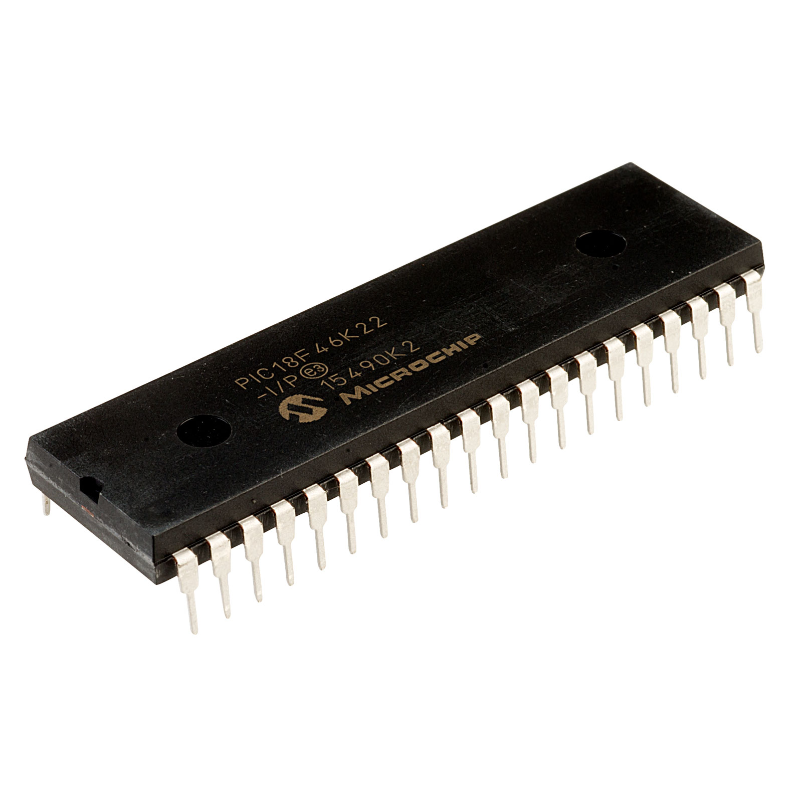 Microchip PIC18F46K22-I/P 8-bit Microcontroller 64MHz DIL40 | Rapid Electronics