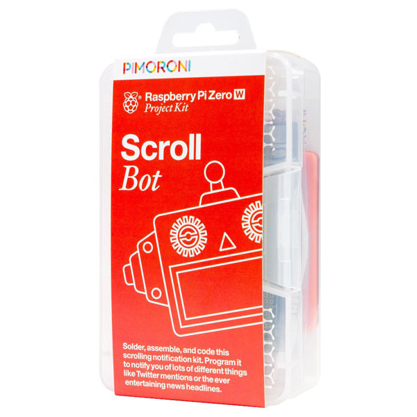 Pimoroni Pim260 Raspberry Pi Zero W Scroll Bot Project Kit Rapid Online