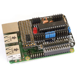 RasPiO® Duino Arduino Compatible Add on Board for the Raspberry Pi 3, 3B+ & Zero | Rapid Online