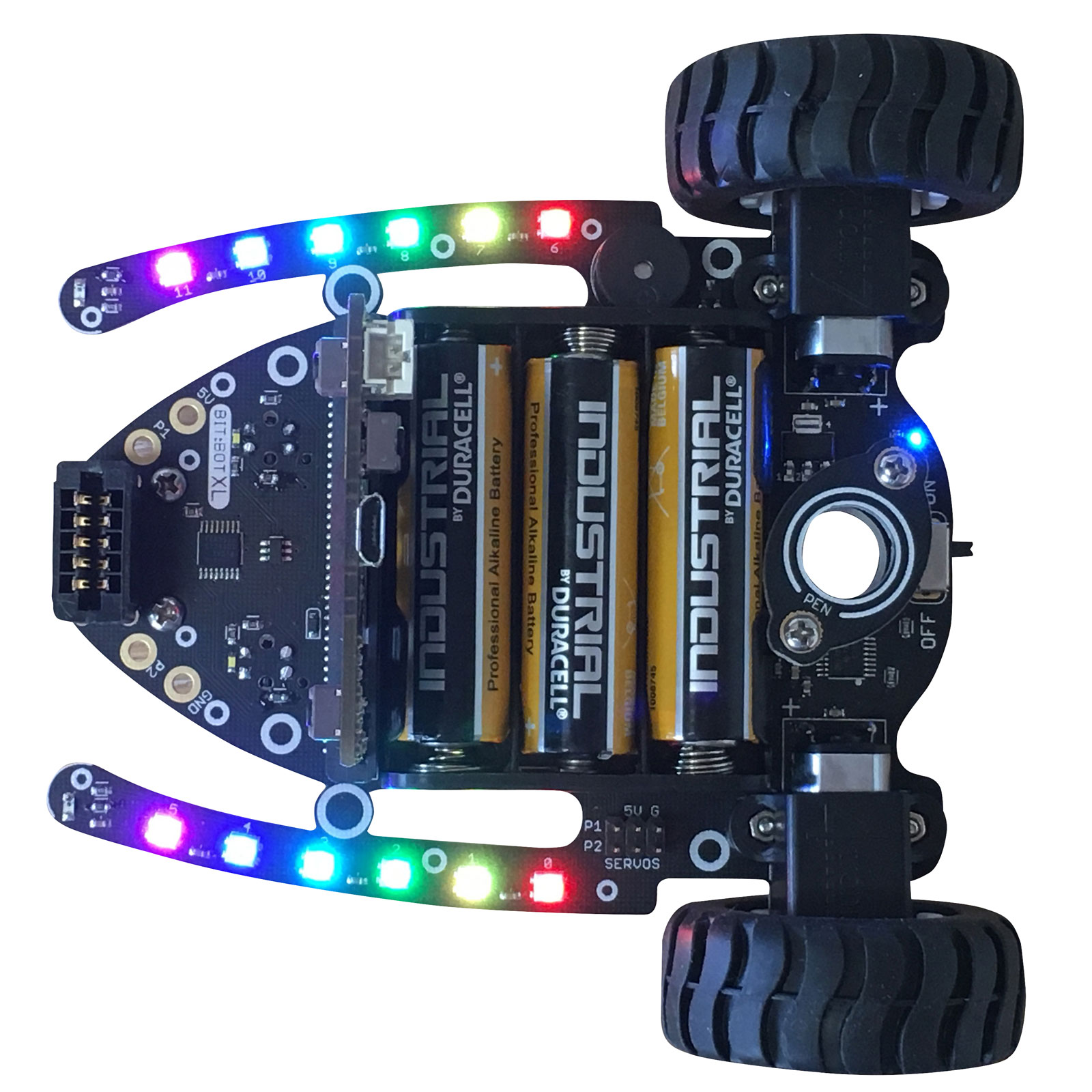 4tronix Bit:Bot XL Robot for BBC micro:bit with Addressable LEDs | Rapid Online