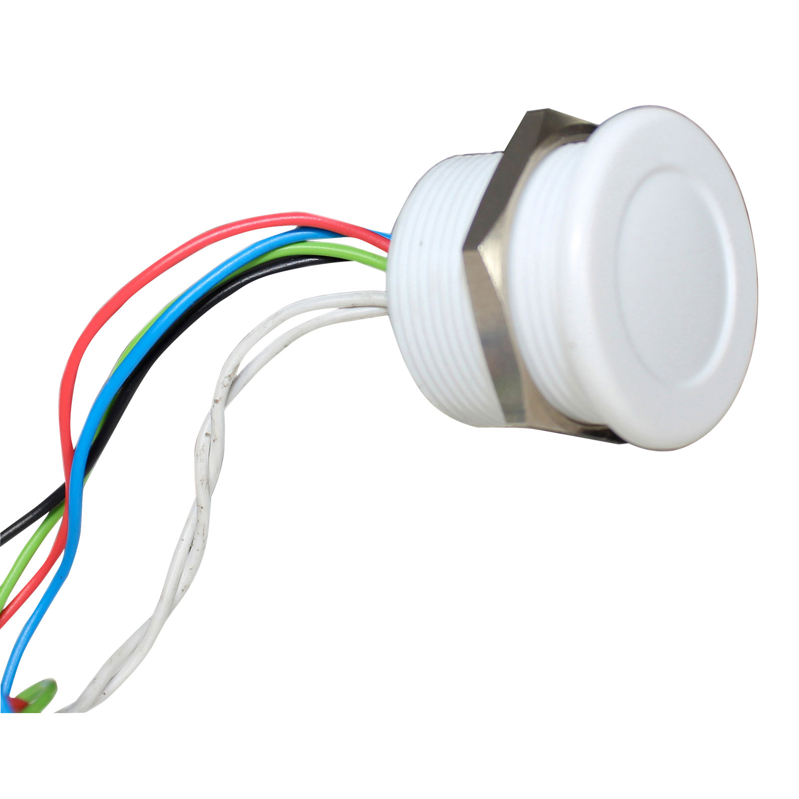 CamdenBoss CPS22IF-PLWH-24RGB Piezo Switch Plastic M22 White 24V Tri LED | Rapid Electronics
