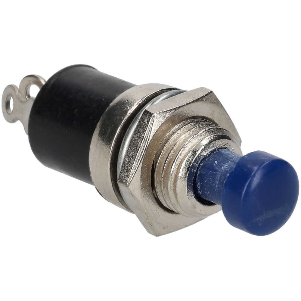 R-TECH 780523 Miniature Push to Make Switch Blue | Rapid Online