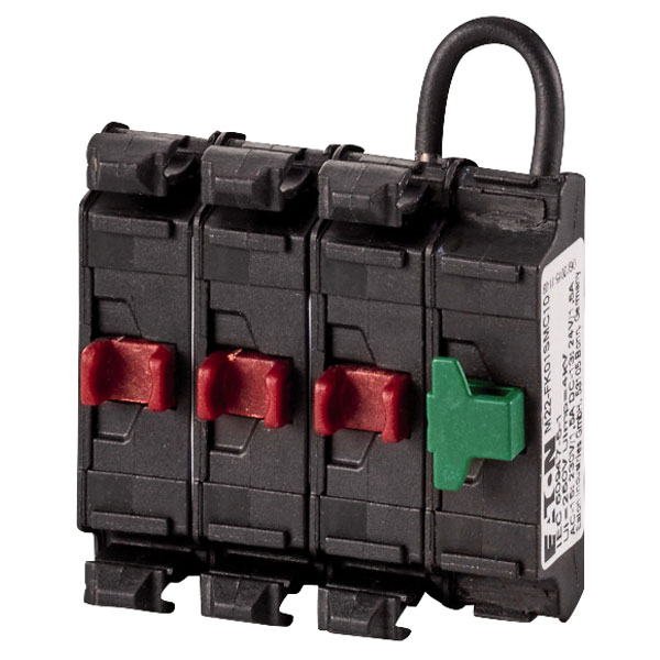 EATON M22-AFK03SMC10 Flat Rear Contact Block Self Monitoring 3NC 1NO | Rapid Electronics