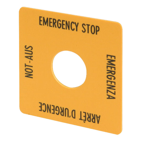 EATON M22-XYK1 Legend E-Stop 50 x 50mm 216484 | Rapid Electronics