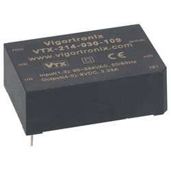 Vigortronix VTX-214-030-109 30W SMPS AC-DC Converter 9V Output | Rapid ...