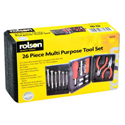 Rolson 36039 26pc Mini Tri Fold Tool Kit | Rapid Online