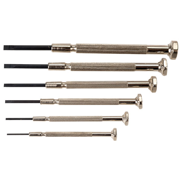 RVFM Miniature Precision Flat Blade Screwdriver Set - 6 Piece | Rapid ...