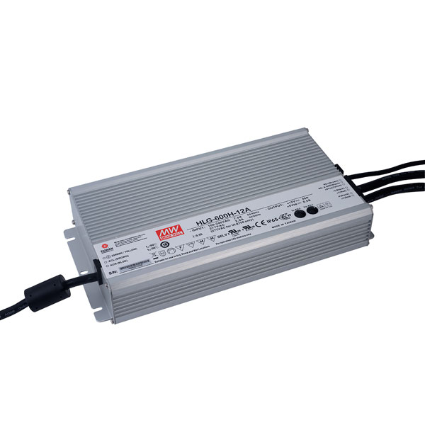 Mean Well HLG-600H-12A Constant Voltage & Constant Current LED PSU 12V 40A 480W | Rapid Electronics