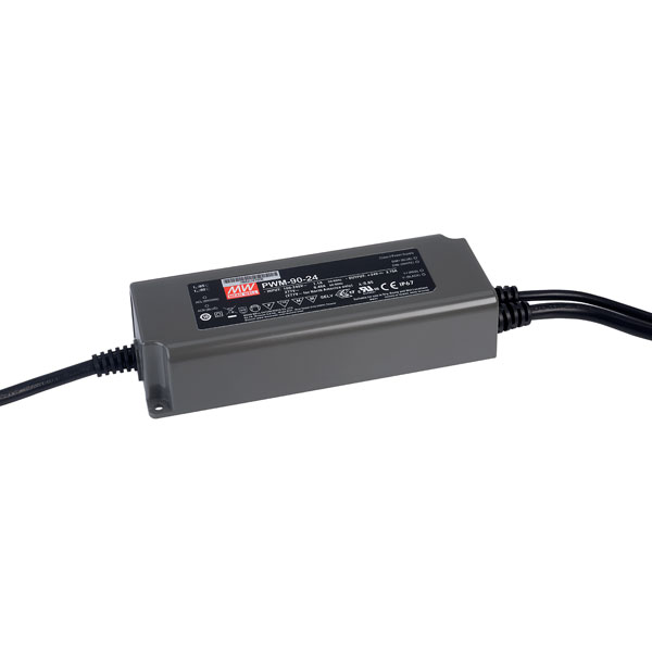 Mean Well PWM-90-24 Constant Voltage PWM Output LED PSU 24V 3.75A 90W | Rapid Electronics