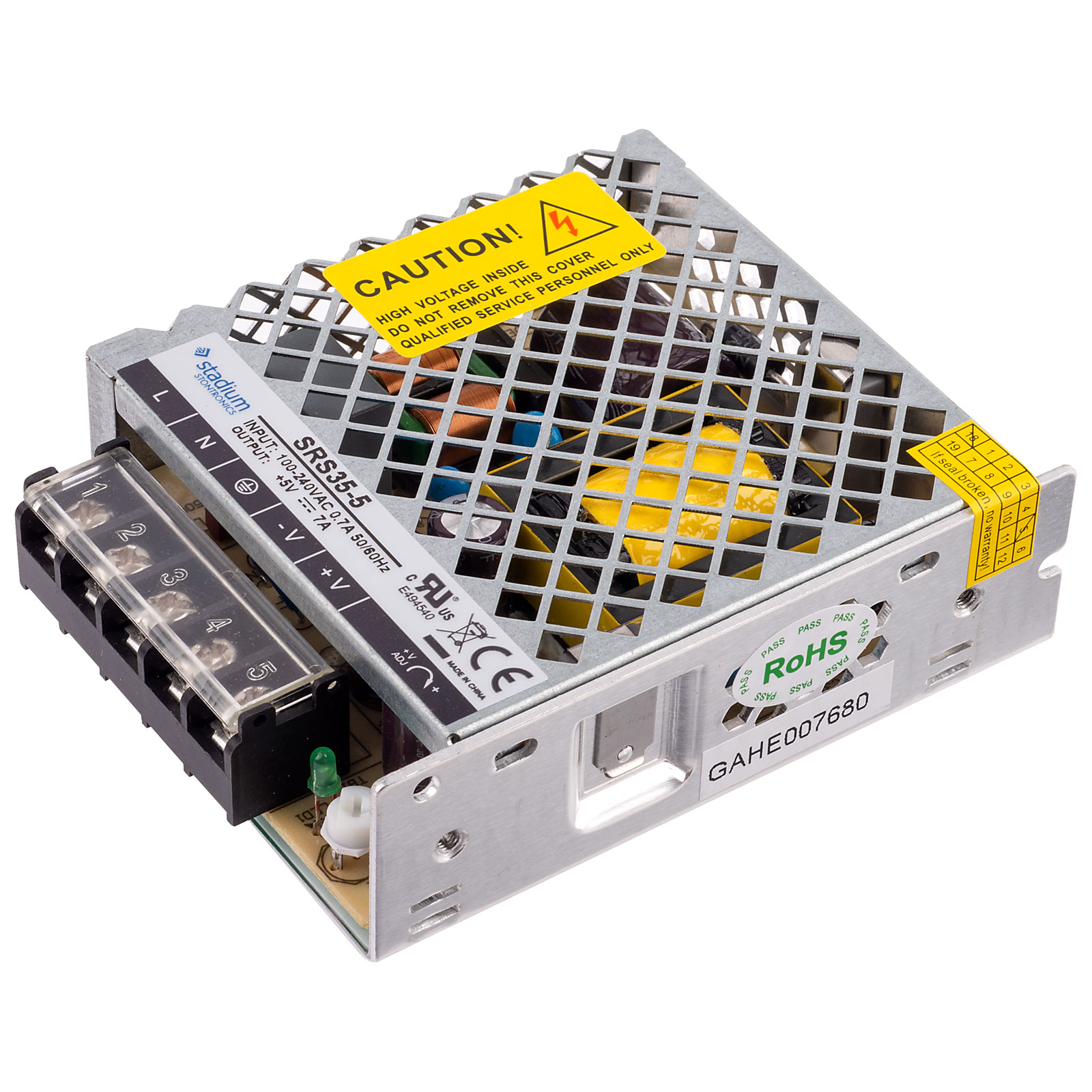 TT Electronics SRS-35-5 Enclosed Power Supply 5V DC 7A 35W | Rapid ...
