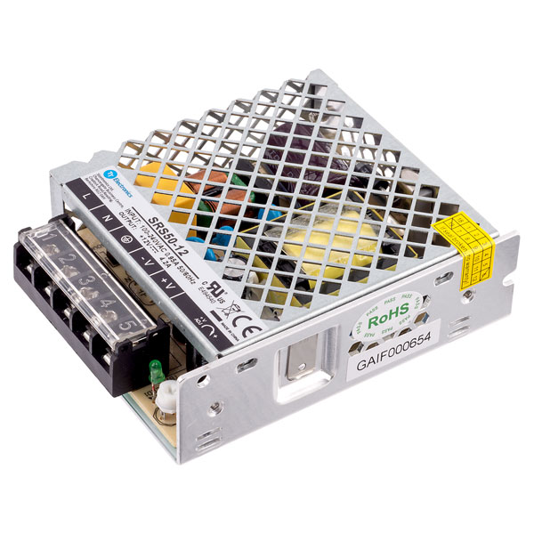TT Electronics SRS-50-12 Enclosed Power Supply 12V | Rapid Electronics