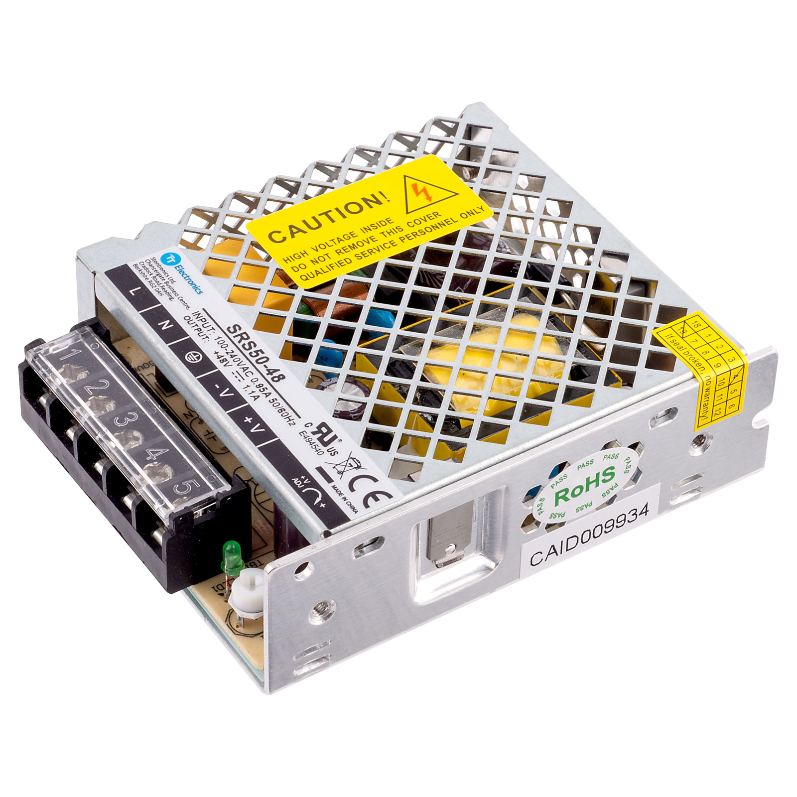 TT Electronics SRS-50-48 Enclosed Power Supply 48V DC 1.1A 50W | Rapid ...