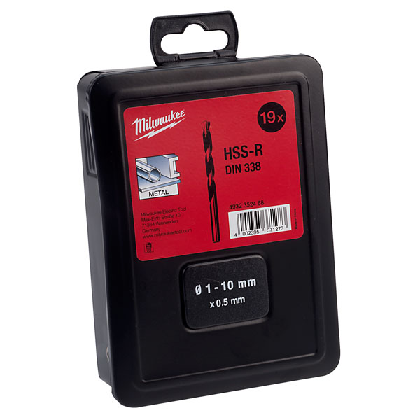 Milwaukee 4932 3524 68 HSS R DIN 338 Drill Bit Set - 19 Piece | Rapid ...