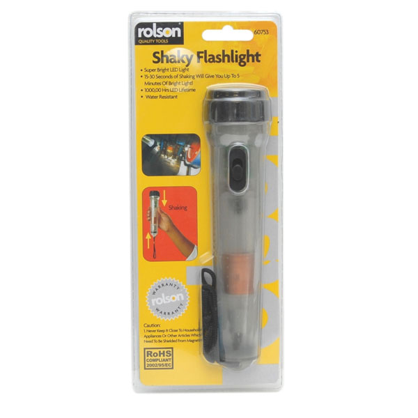 Rolson 60753 1 LED Shaky Flashlight | Rapid Online