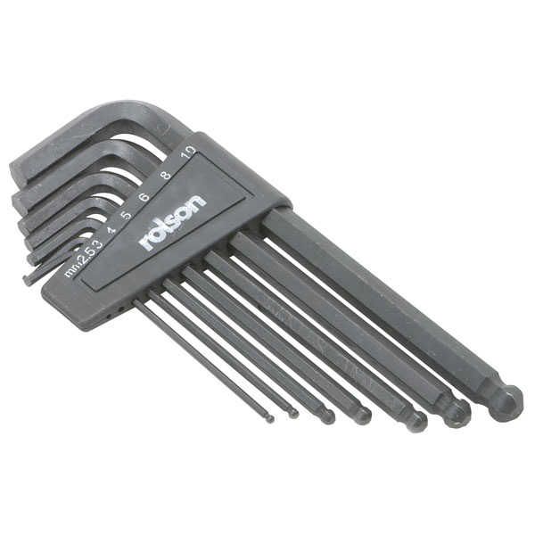 Rolson 40519 7pc Ball Ended Hex Key Set | Rapid Electronics