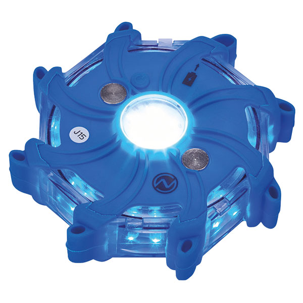 NightSearcher NSPULSARPRO5-B Set of 5 Blue Pulsar-Pro LED Warning Light ...