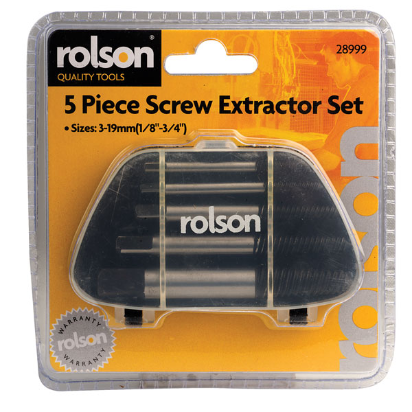 Rolson 28999 5pc Screw Extractor Set | Rapid Electronics