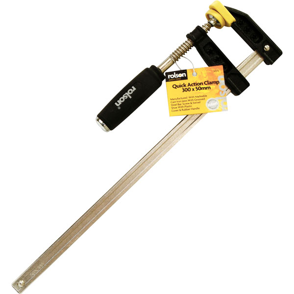 Rolson 14372 Quick Action F Clamp 50 x 300mm | Rapid Online