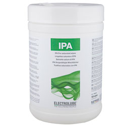 Electrolube IPA100 IPA Pre-saturated Wipes - Tub Of 100 | Rapid Electronics