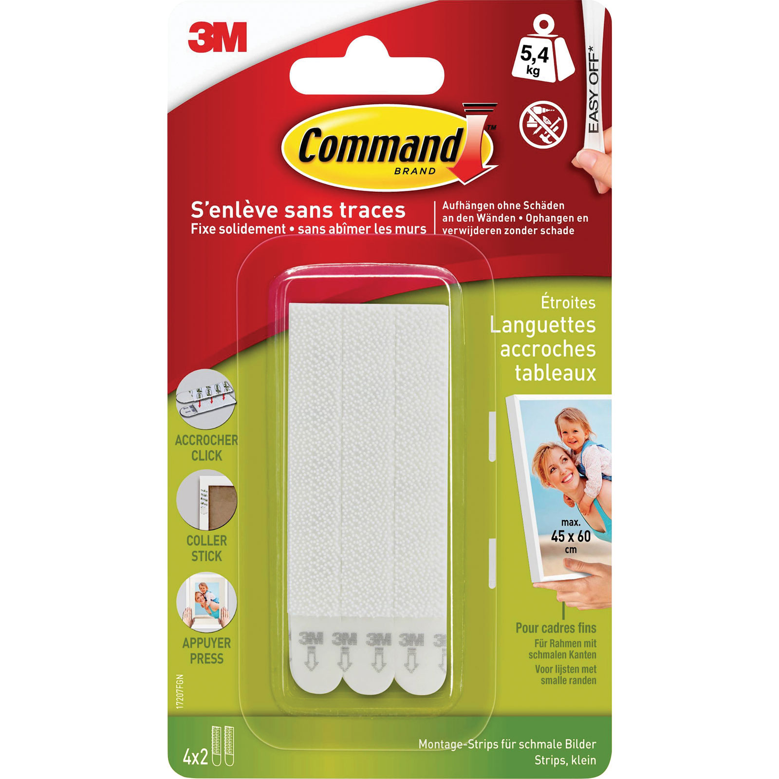 3M 17207FGN Command™ Pictures-Mounting Strips White 4 Pair | Rapid ... 3M 17207FGN Command™ Pictures-Mounting Strips White 4 Pair | Rapid ...