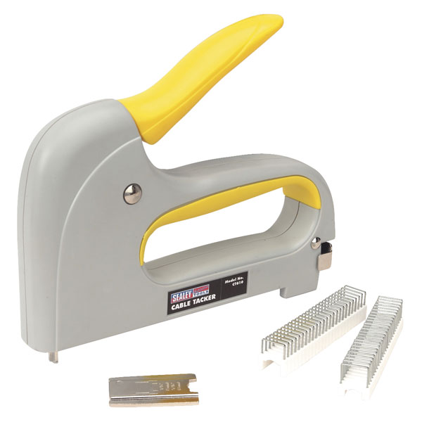 Sealey CT610 Cable Tacker 4-8mm Round 2.5-6.3mm Flat | Rapid Electronics