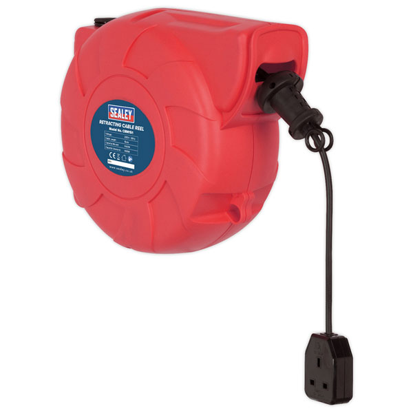 Sealey CRM151 Cable Reel System Retractable 15m 1 x 230V Socket | Rapid ...