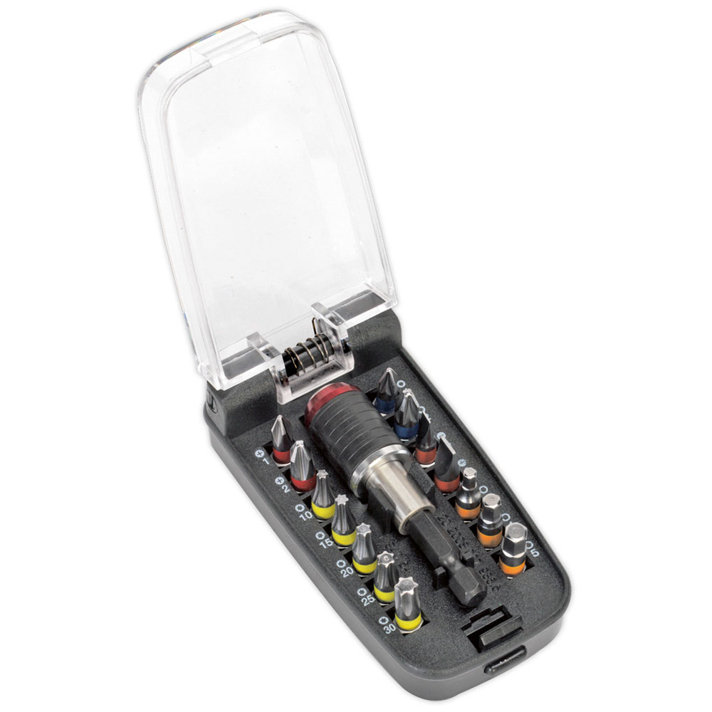 Sealey AK2103 Power Tool Bit Set 15pc Colour Coded S2 | Rapid Electronics