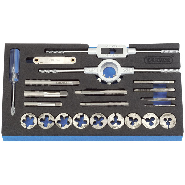 Draper Expert 49376 22 Piece Combination Tap and Die Set - Metric and ...